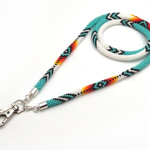 Women Beaded Lanyard Kit, DIY Kit Teacher Lanyard, Bead Crochet Lanyard ...