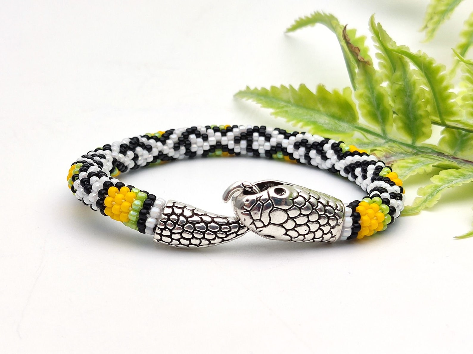 Yellow Snake Rope Bracelet Pattern, Pdf Pattern, Pattern Bracelet ...