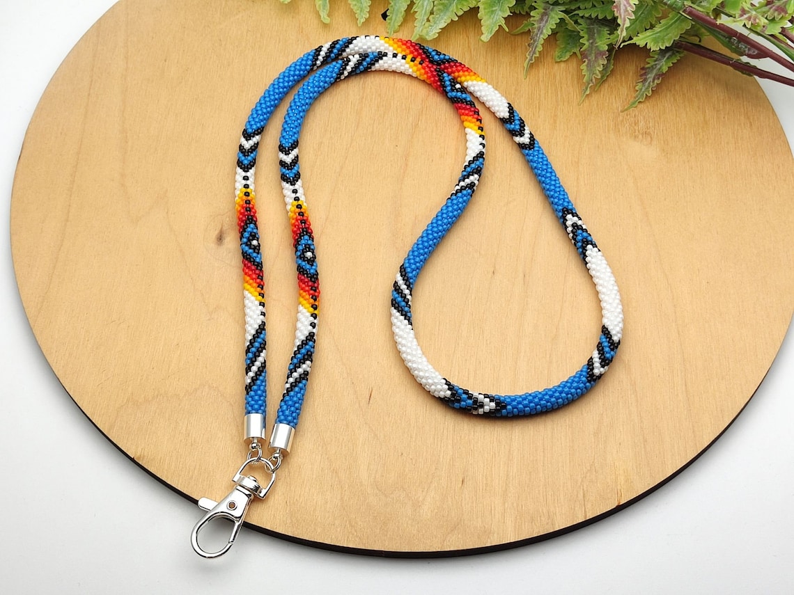 Beaded Lanyard Kit, Bead Crochet Lanyard DIY Kit, Jewelry Making Kit ...