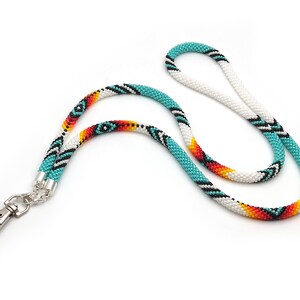 Women Beaded Lanyard Kit, DIY Kit Teacher Lanyard, Bead Crochet Lanyard ...