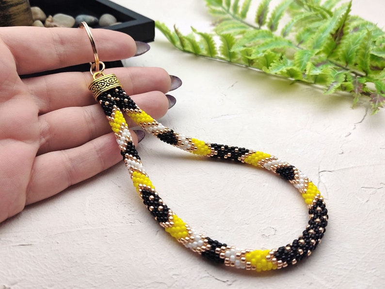 DIY Kit Wristlet Keychain, Bead Crochet Kit Key Wrist Strap, DIY Key ...