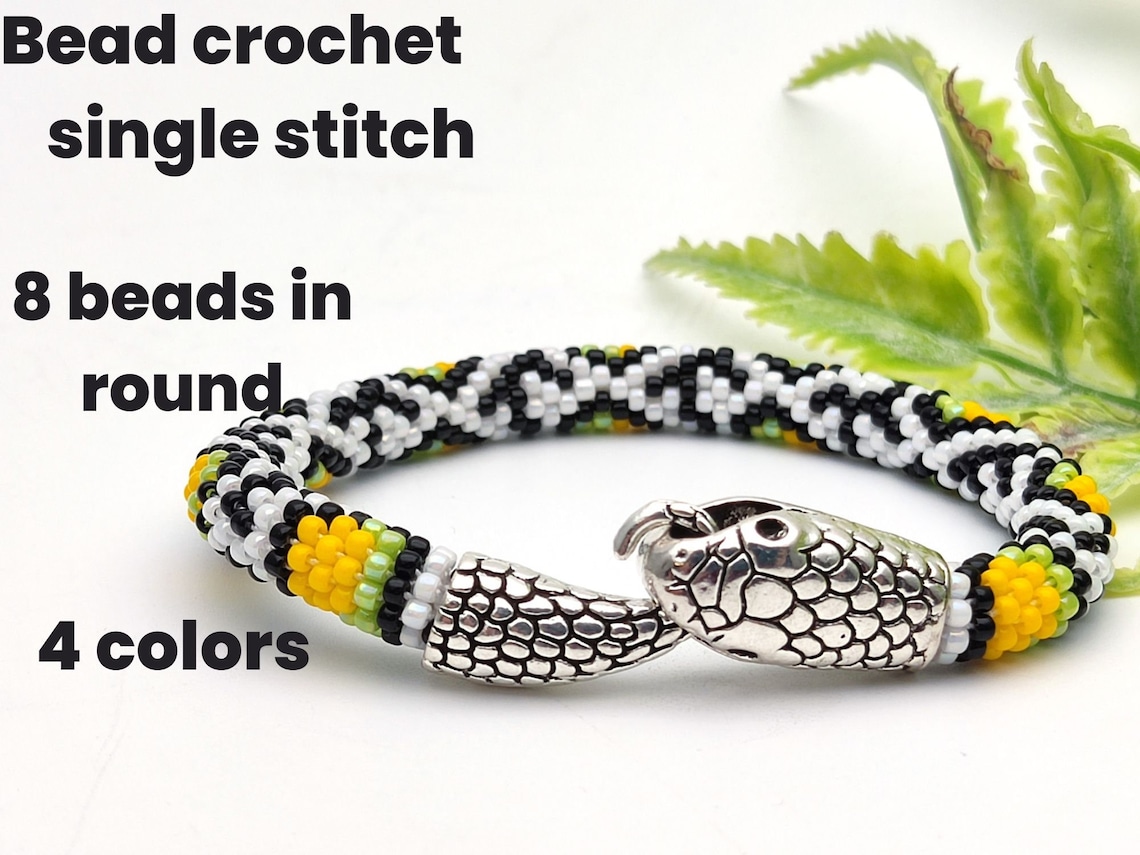 Yellow Snake Rope Bracelet Pattern, Pdf Pattern, Pattern Bracelet ...