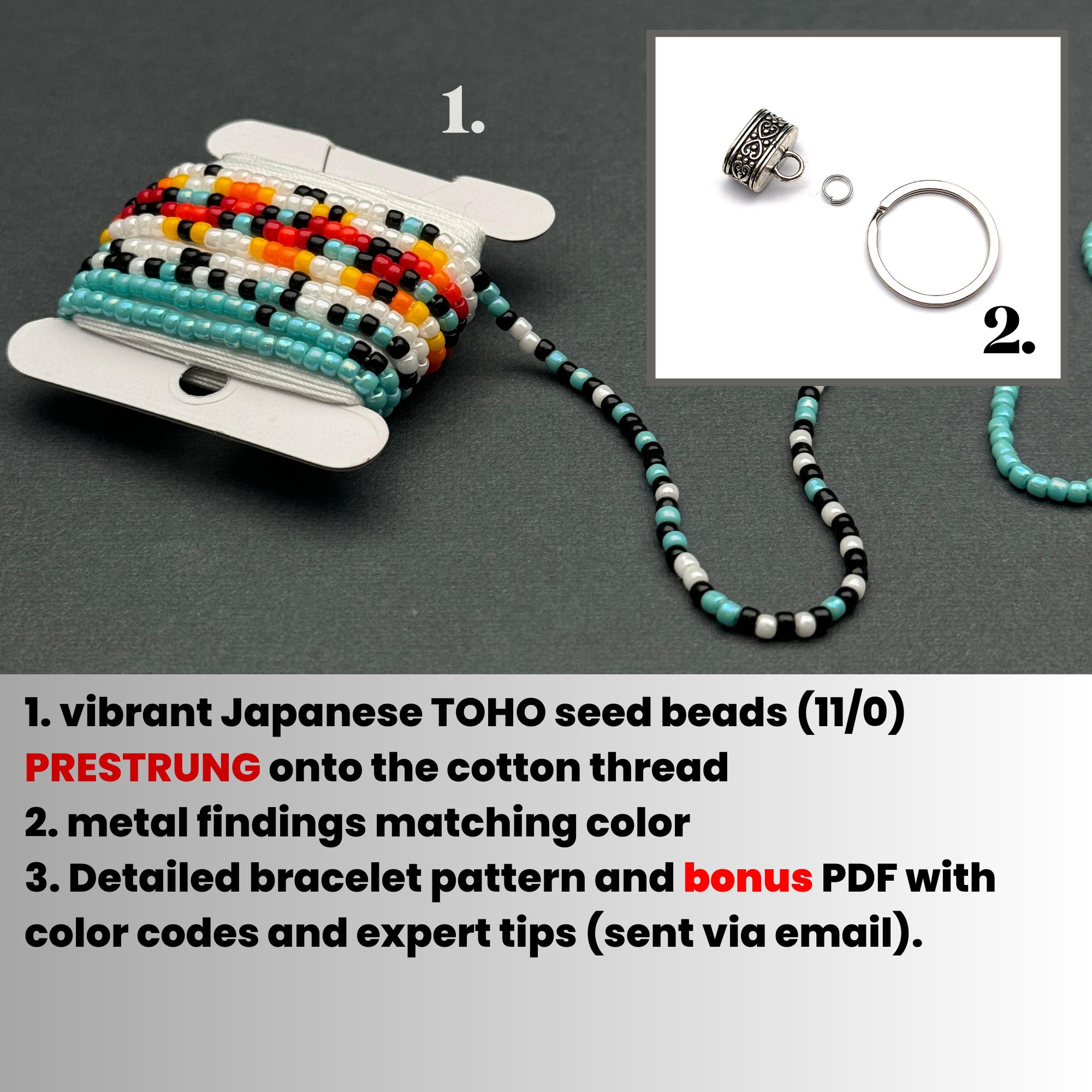 Keychain Making Kit - Seed Bead Craft, Crochet With Beads, Create Your ...