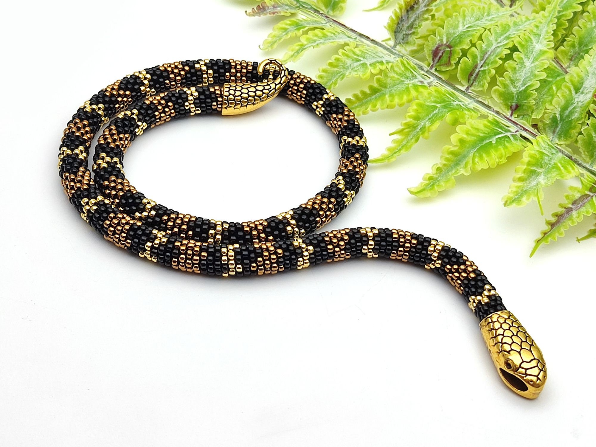 Bead Crochet Snake Necklace Kit, Making Beaded Necklace, Make Your Own ...