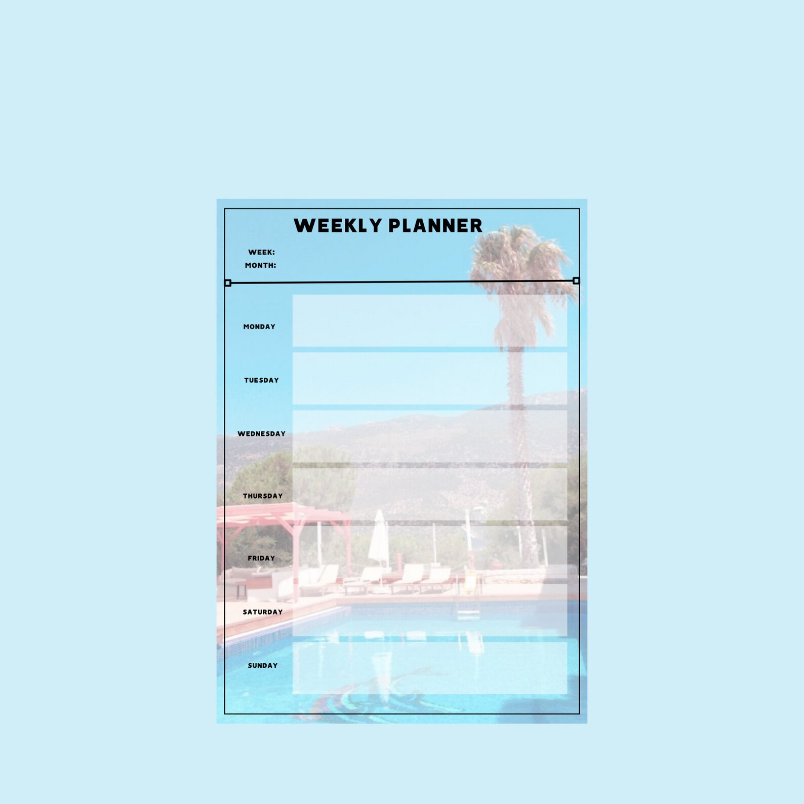 Colorful Weekly Planner Printable Weekly Planner - Etsy