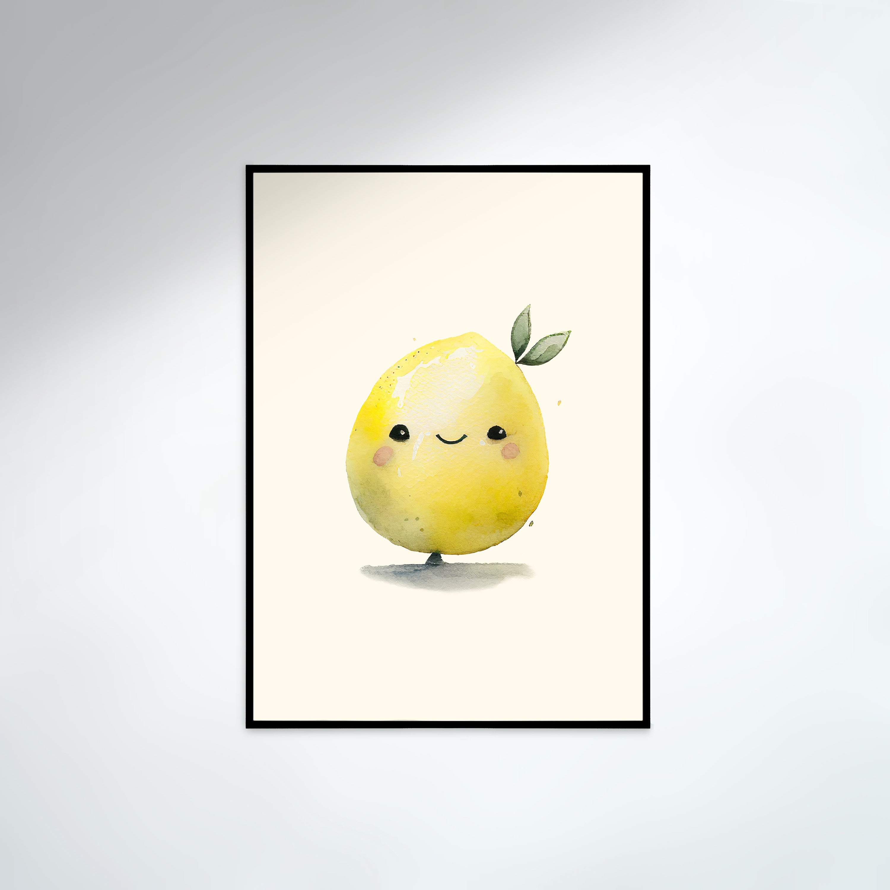 Cute Lemon Watercolor Print for Kids - Fruit Wall Art - Nursery - Kids ...