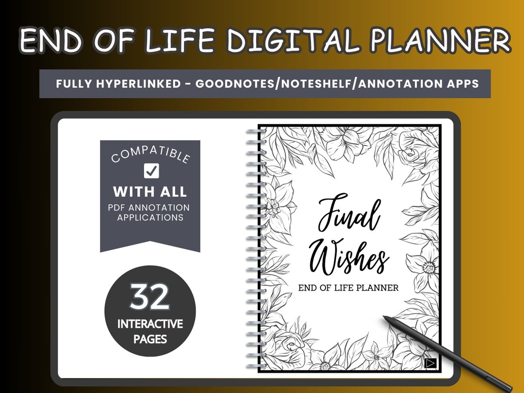 Digital End of Life Planner What If Digital Planner Just in Case ...