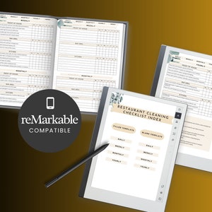 Kindle Scribe Restaurant Checklist Digital Restaurant Cleaning Template ...