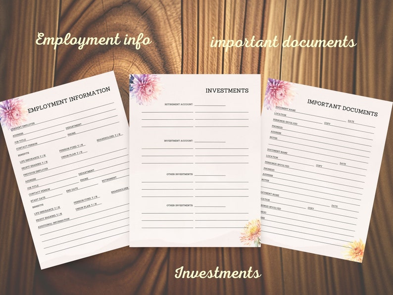 End of Life Planner Printable, Beneficiary Info, Final Wish Planner ...