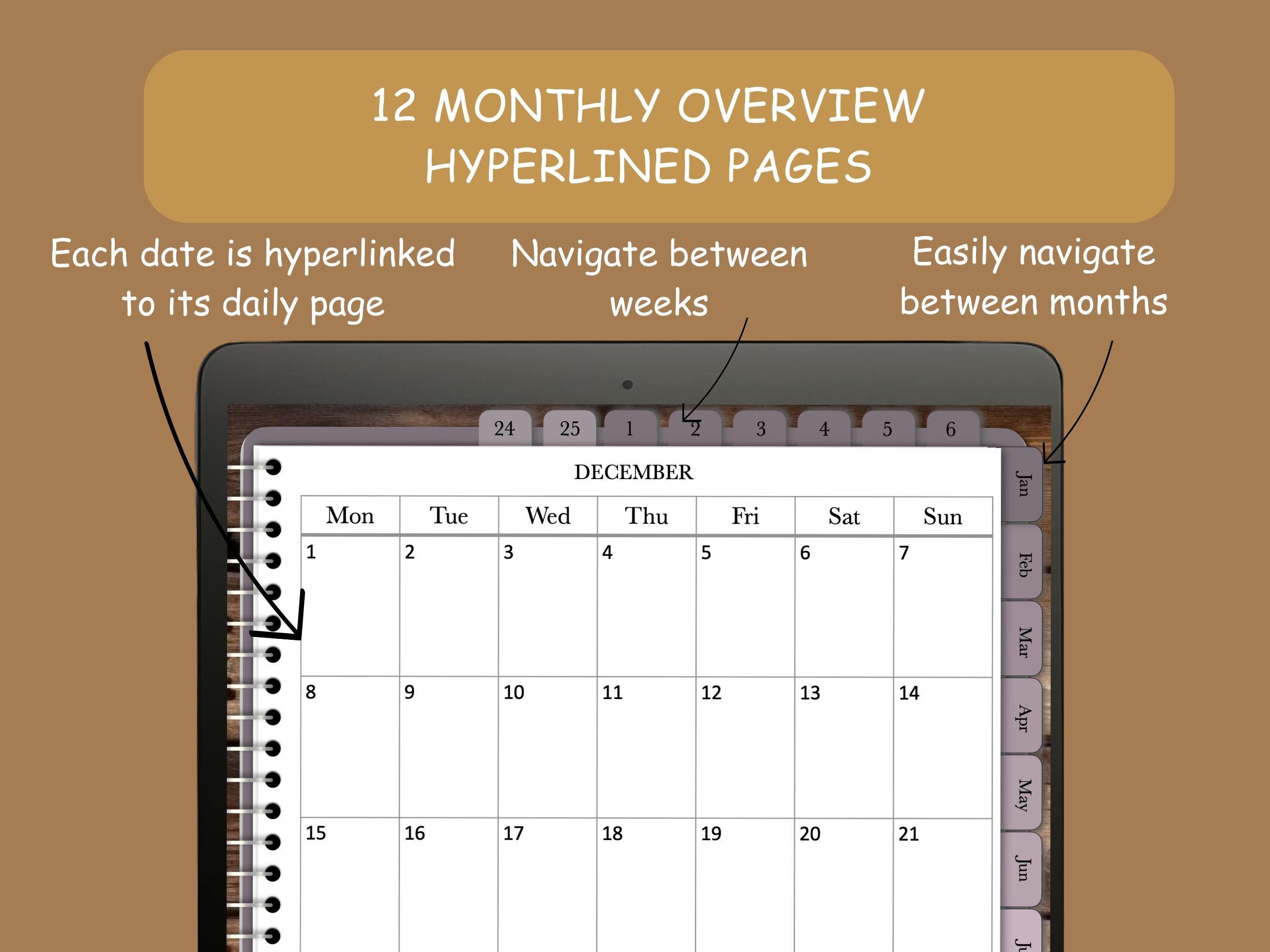 Digital Planner 2024 2025 Monday Start Annotation Apps Digital Planner ...