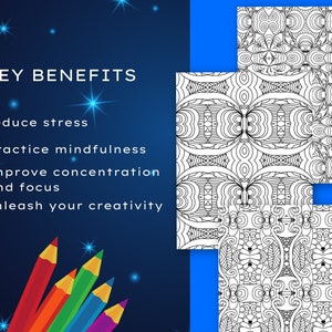 100 Pages Mindfulness Coloring Bundle for Adults, Geometric Adult ...