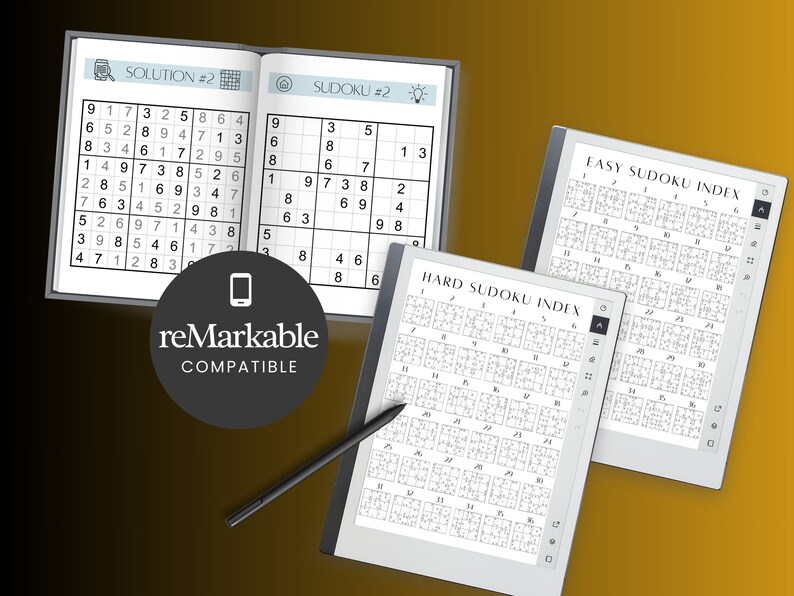 Digital Sudoku Puzzle Games Bundle Sudoku Digital Templates Brain ...