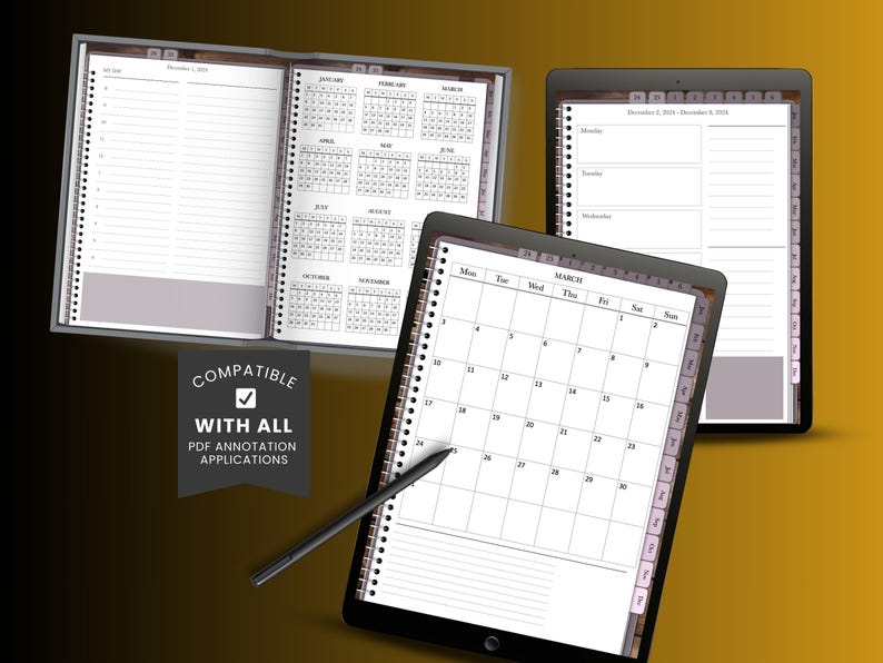 Digital Planner 2024 2025 Monday Start Annotation Apps Digital Planner ...