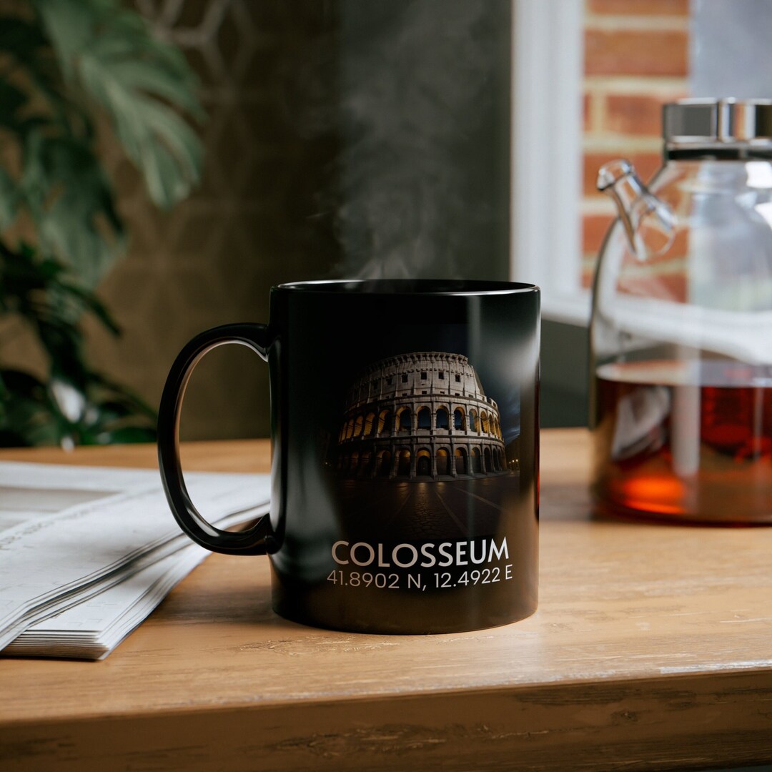 Colosseum, Popular Destination Mug, Coffee Mug Gift, Black Coffee Mug ...