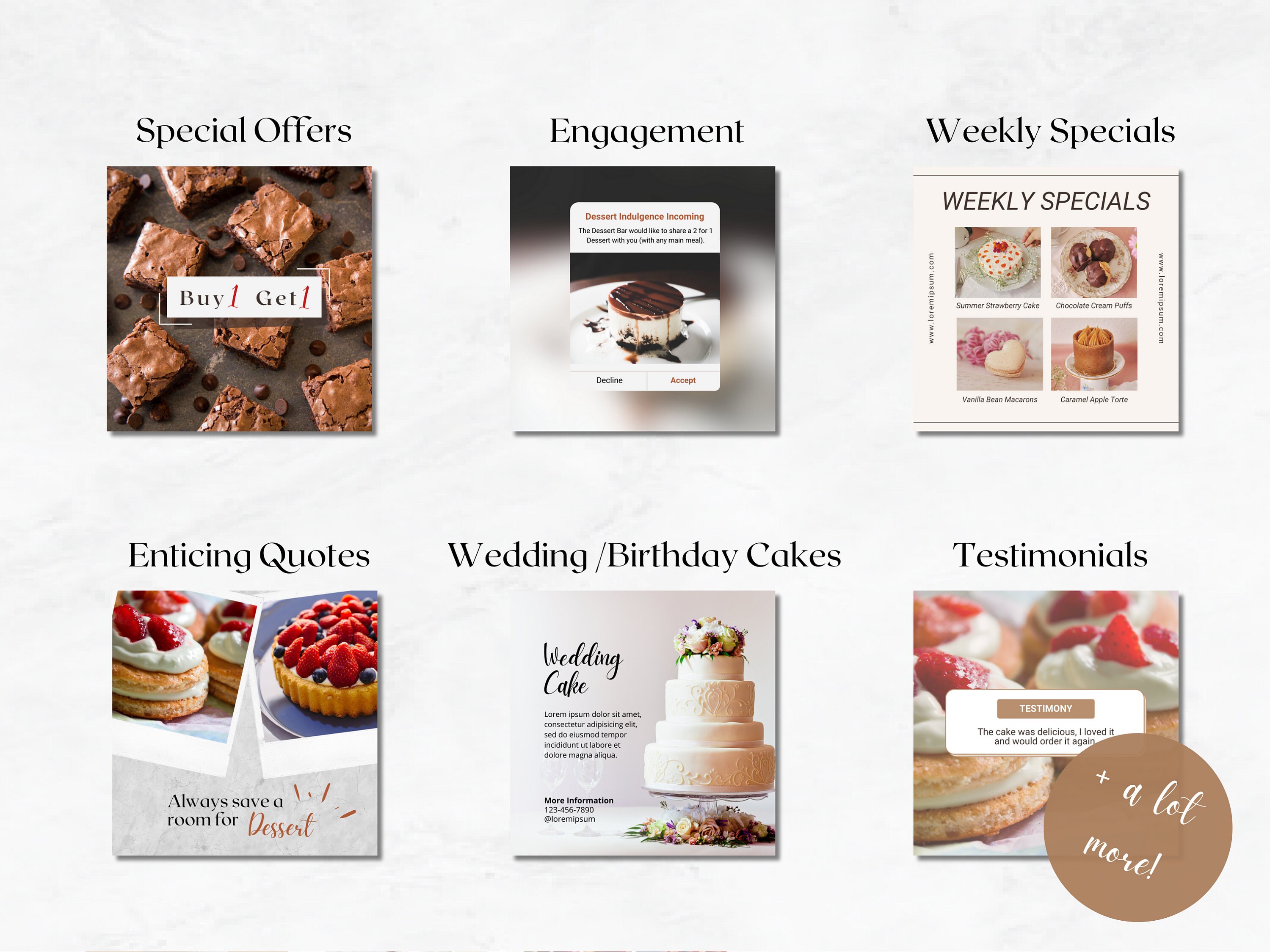 60 Cake Shop Instagram Canva Templates Cake Decorator Social Media ...