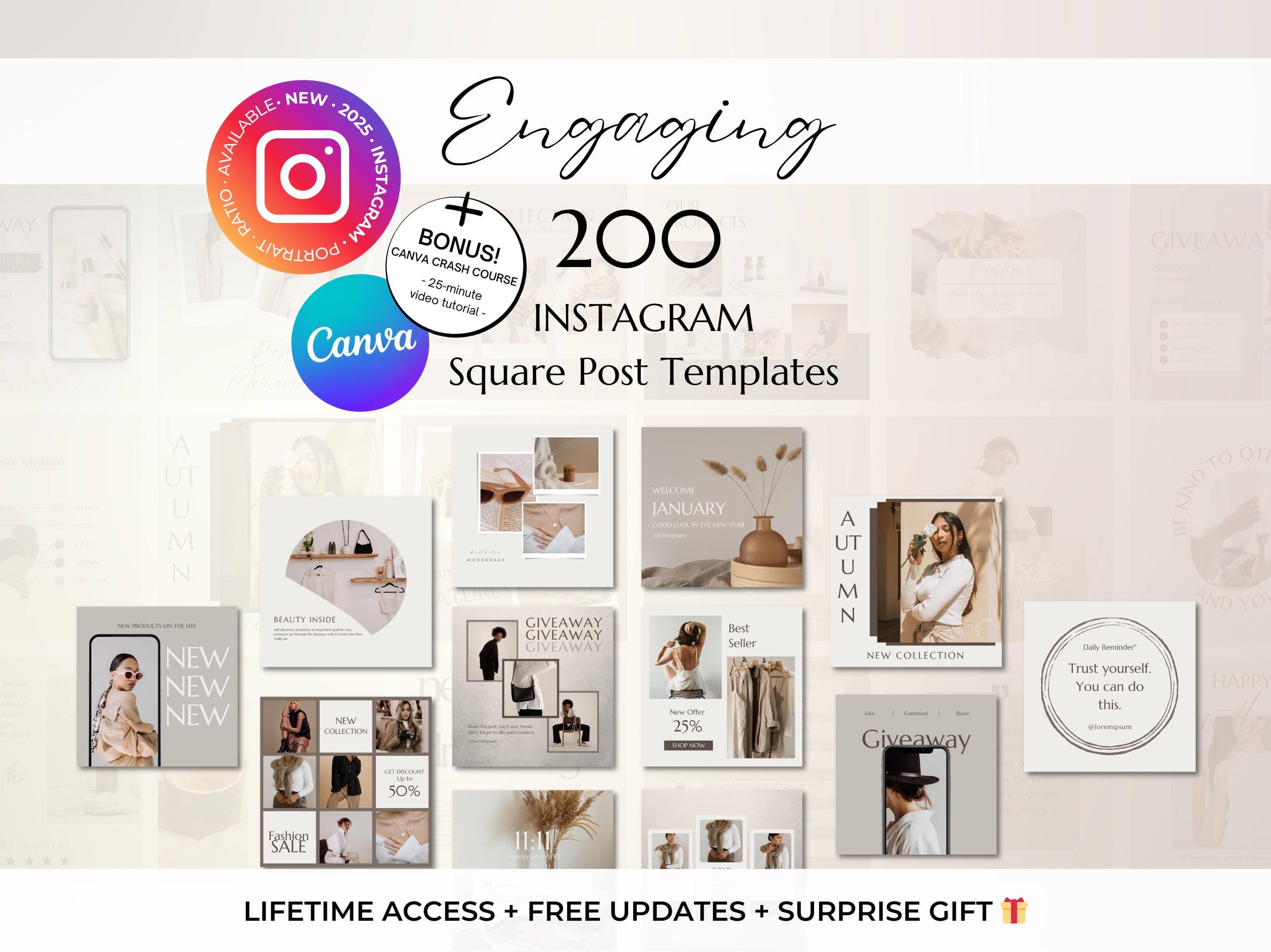 200 Fashion Ecommerce IG Templates - Minimalist Fashion Blogger ...