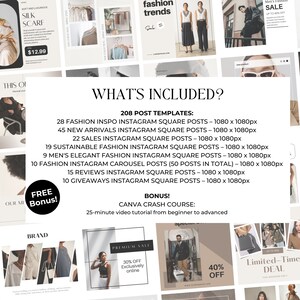 200 Fashion Ecommerce Instagram Post Canva Templates sustainable ...