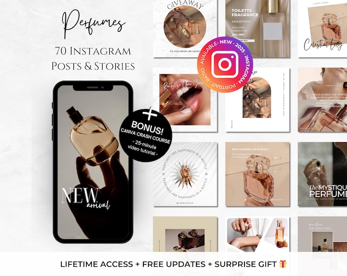 Perfume Branding Template: Social Media & Email (canva DIY Template ...