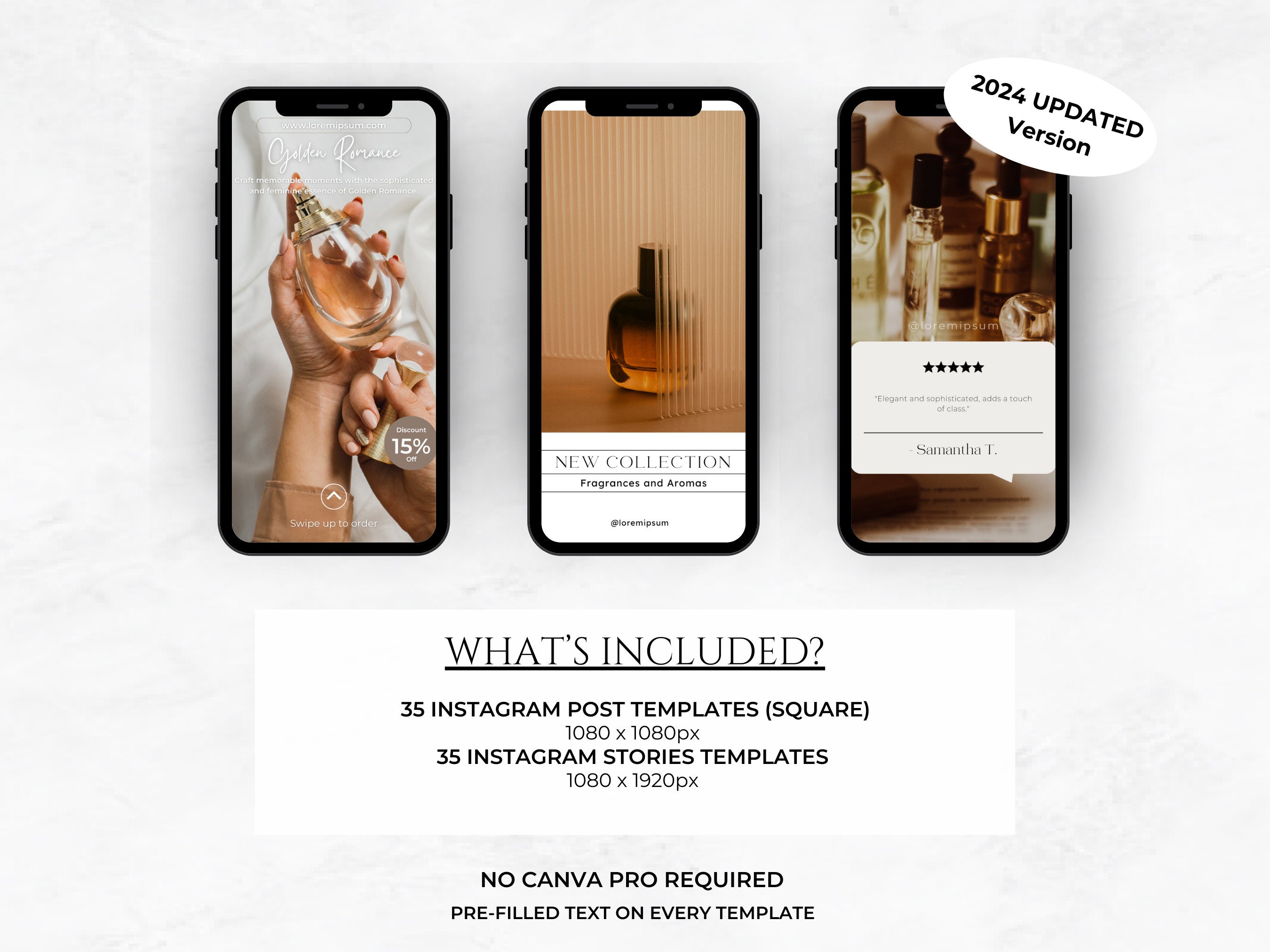PLR: 70 Perfumes Instagram Canva Templates Perfume Social Media Posts ...