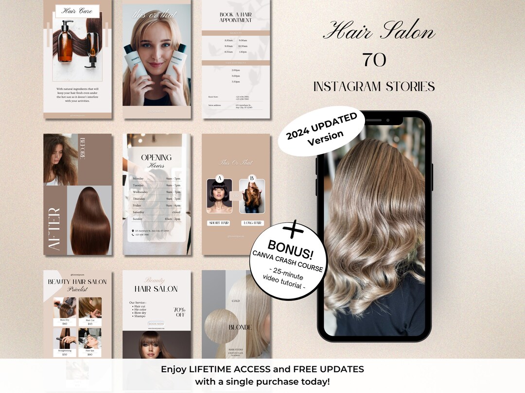 70 Hair Salon Stories Templates Hair Stylist Instagram Hairstylist ...