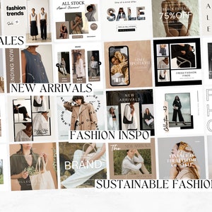 200+ Fashion Ecommerce Instagram Post Canva Templates -sustainable ...