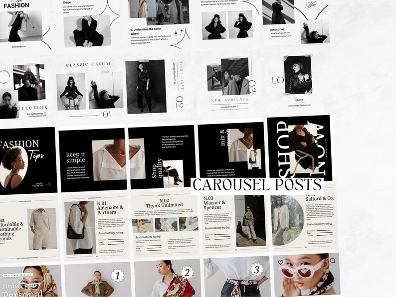 200 Fashion Ecommerce Instagram Post Canva Templates sustainable ...