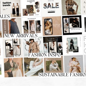200 Fashion Ecommerce Instagram Post Canva Templates sustainable ...