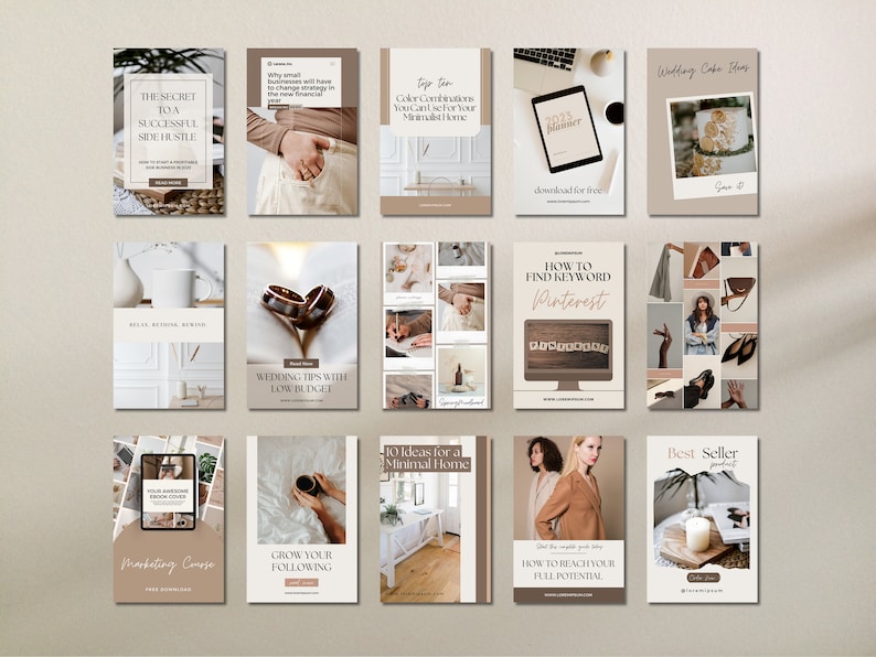 100 Pinterest Pin Templates Pinterest Templates Pinterest - Etsy