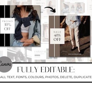 200+ Fashion Ecommerce Instagram Post Canva Templates -sustainable ...