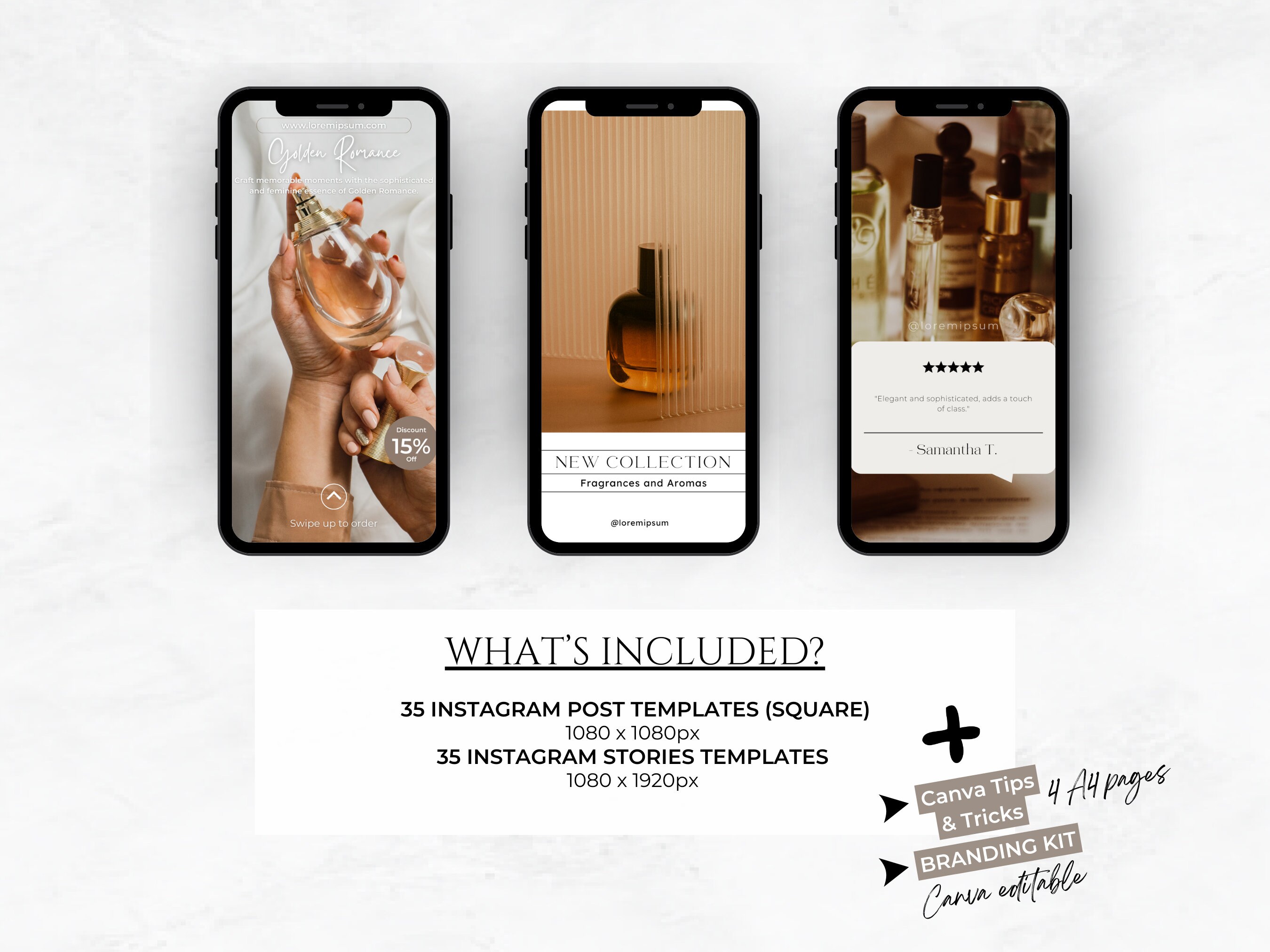 70 Perfumes Instagram Canva Templates Perfume Social Media Posts ...