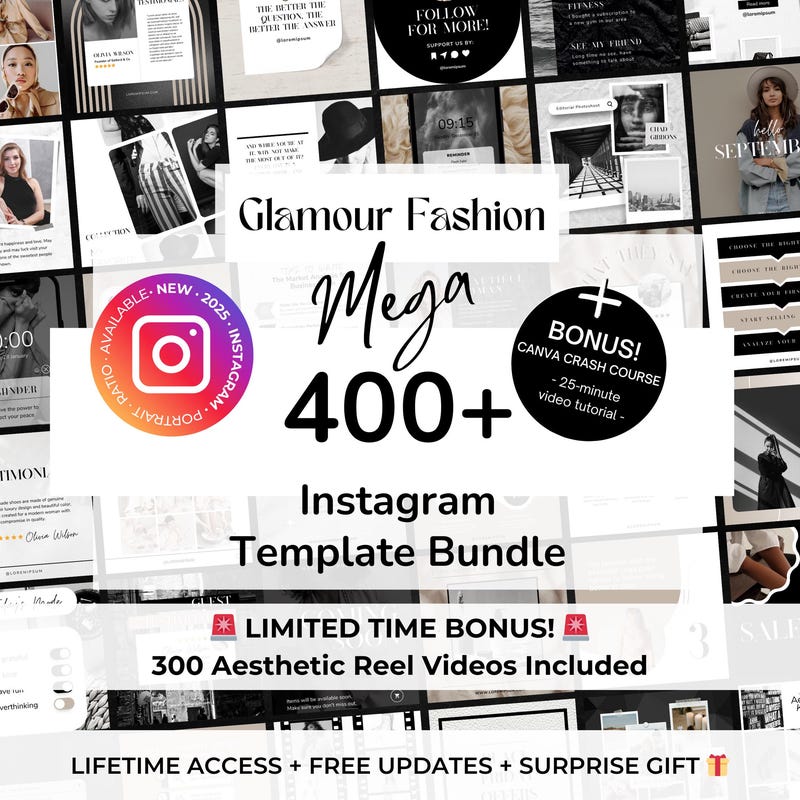 Instagram Magazine Template - Etsy