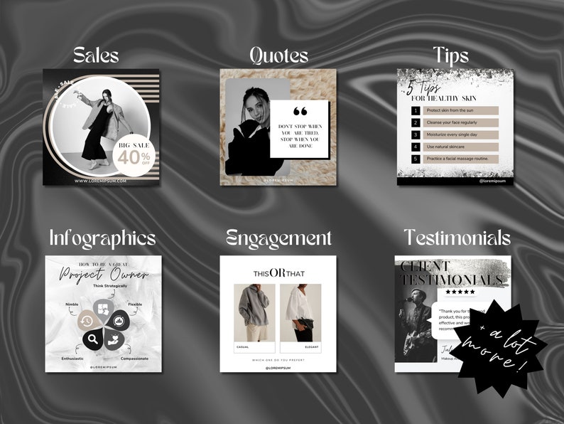 400+ Instagram Post Templates - Glamour Fashion Canva Templates ...