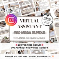 Virtual Assistant Instagram Templates | Social Media Manager Templates ...
