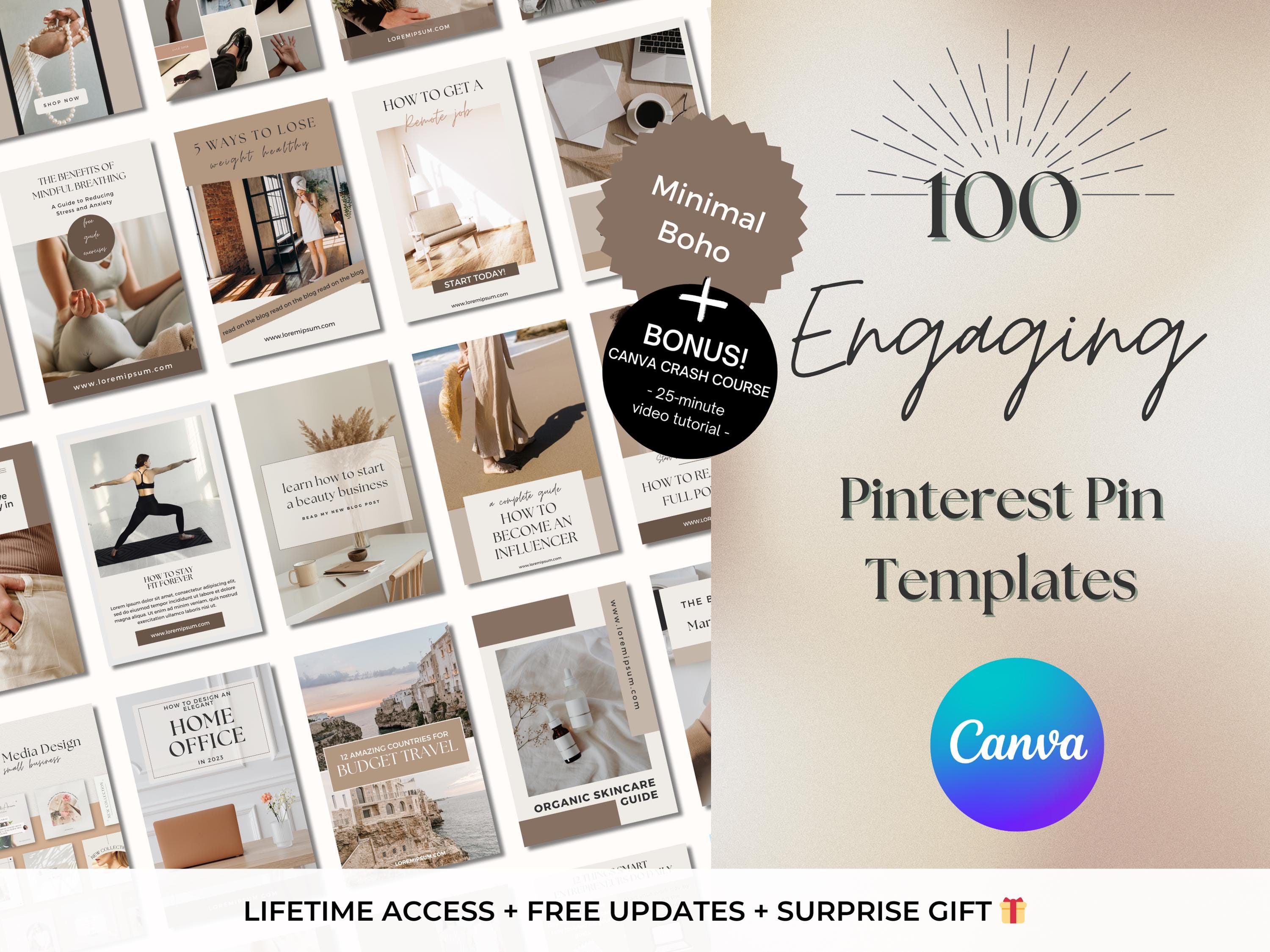 100 Pinterest Pin Templates | Pinterest Templates | Pinterest Templates ...