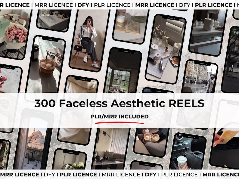 PLR MRR 300 Faceless Aesthetic Instagram Reels - Luxury Aesthetic ...