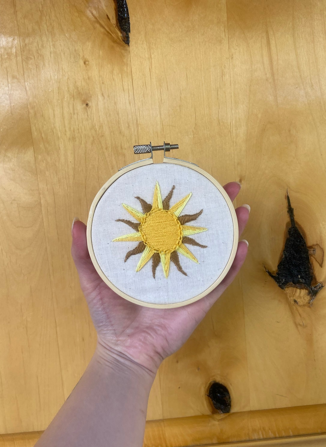 Sun and Moon Embroidery Duo, Embroidery Decoration, Witchy Decor - Etsy