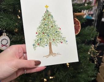 Hand Painted Watercolor Christmas Cards ( Set of 3) - Etsy