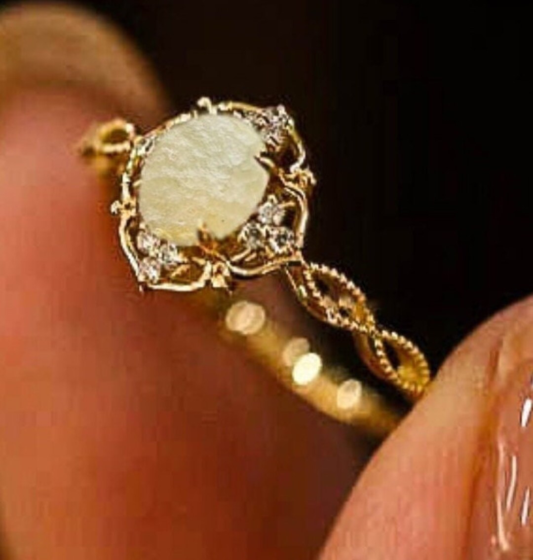 Authentic Libyan, Desert Glass Ring in Sterling Silver, Handmade Ring ...