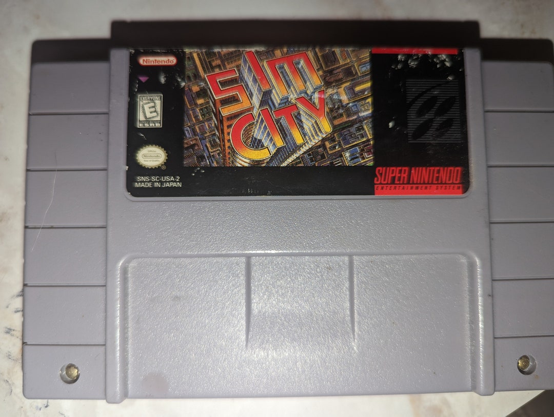 Sim City Cartridge Game for Super Nintendo Console - Etsy