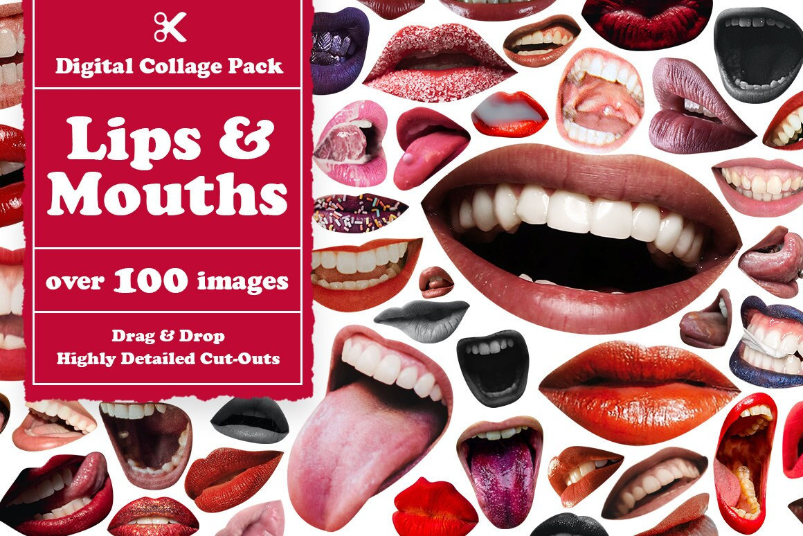 Colorful Lips Collage
