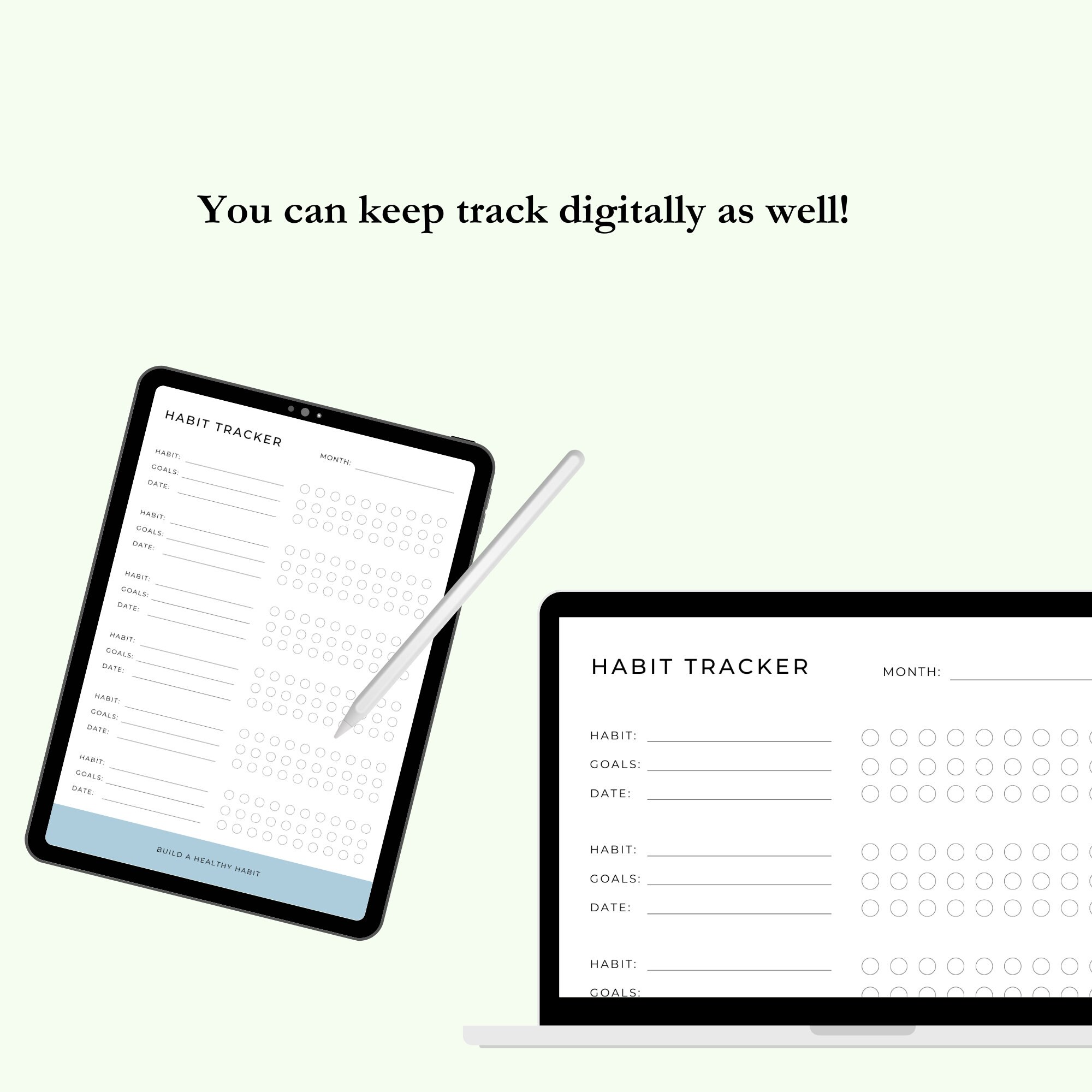 Weekly | Monthly Habit Tracker Printable, Goal Tracker, Routine Tracker ...
