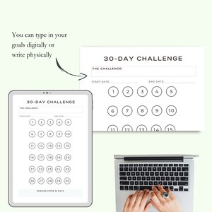 30 Day Challenge | Goal Setting, Motivation Progress Tracker, Habit ...