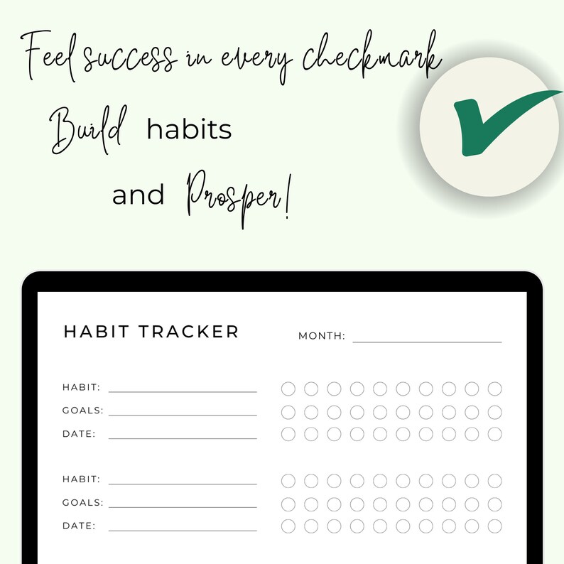 Weekly | Monthly Habit Tracker Printable, Goal Tracker, Routine Tracker ...