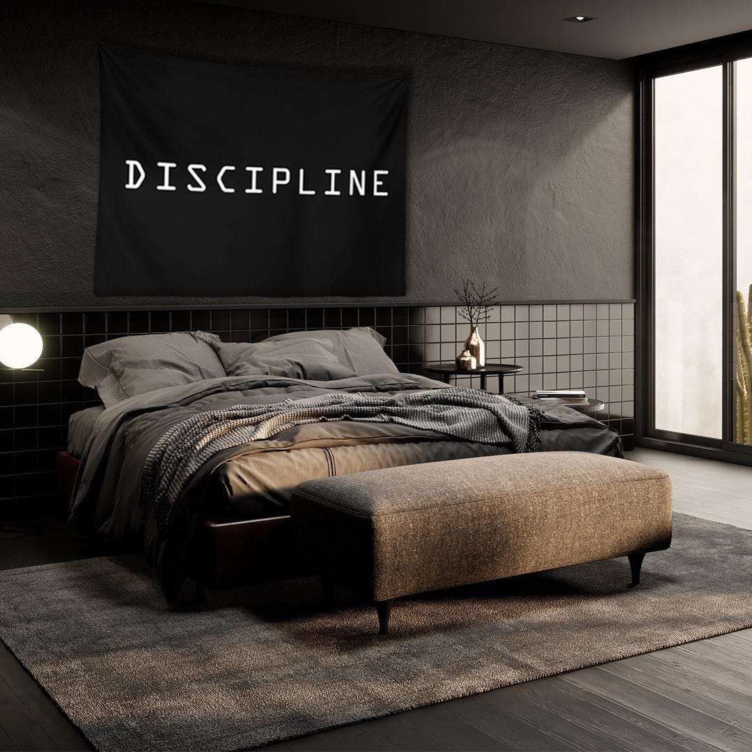 Discipline Tapestry, Discipline Wall Hanging Tapestry for Bedroom ...