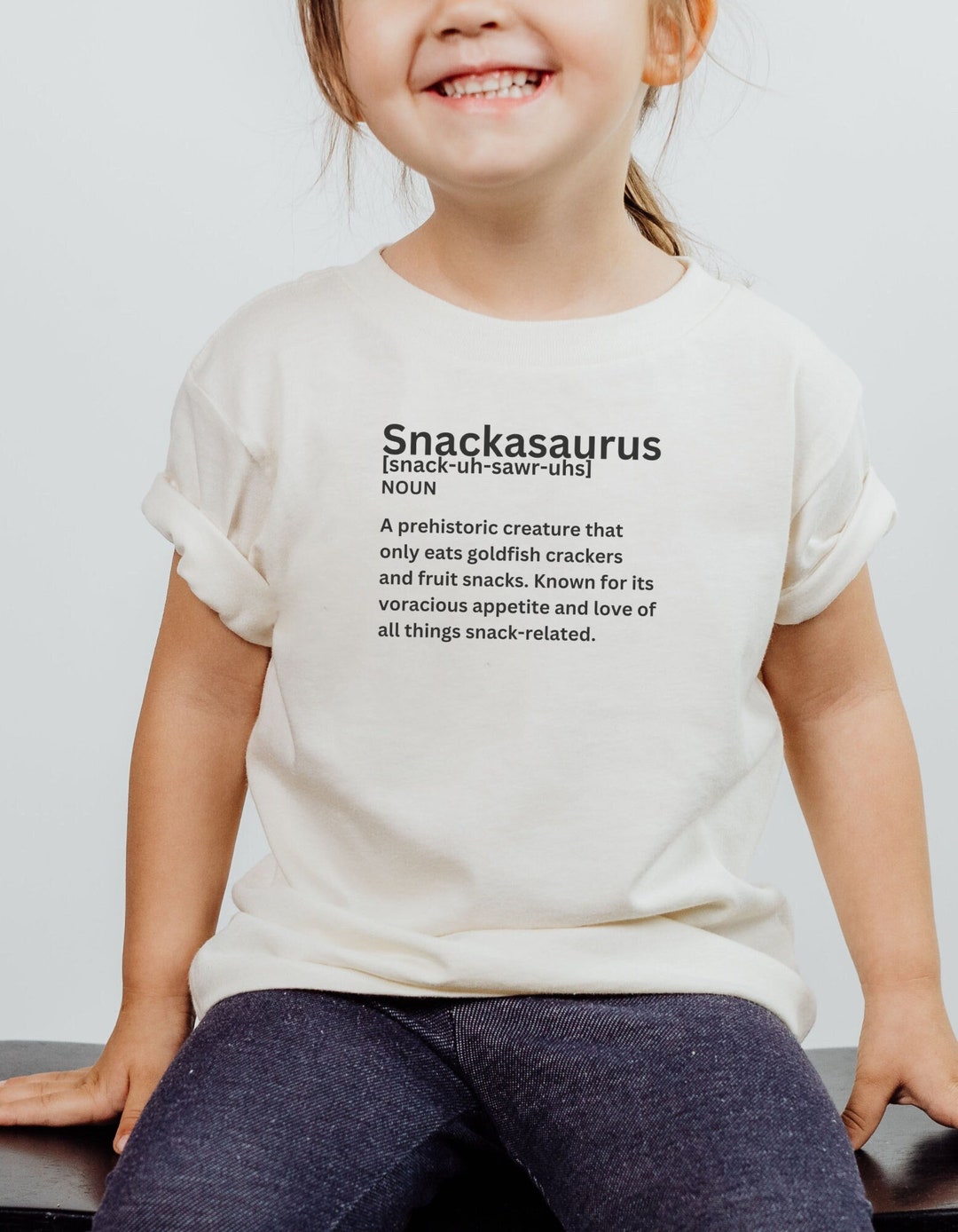 Cotton Snackasaurus Toddler Tee Extra Light and Comfortable - Etsy