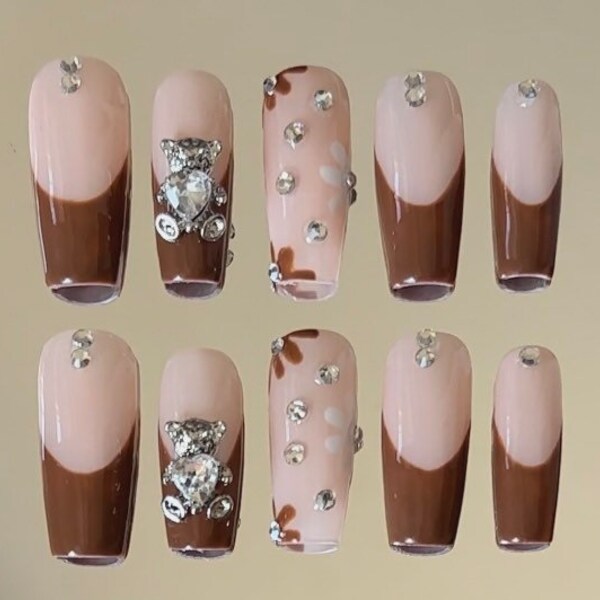 Press on Coffin Nails - Etsy