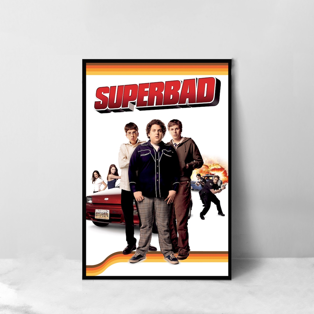 Superbad Movie Poster - High Quality Canvas Art Print - Room Decoration ...