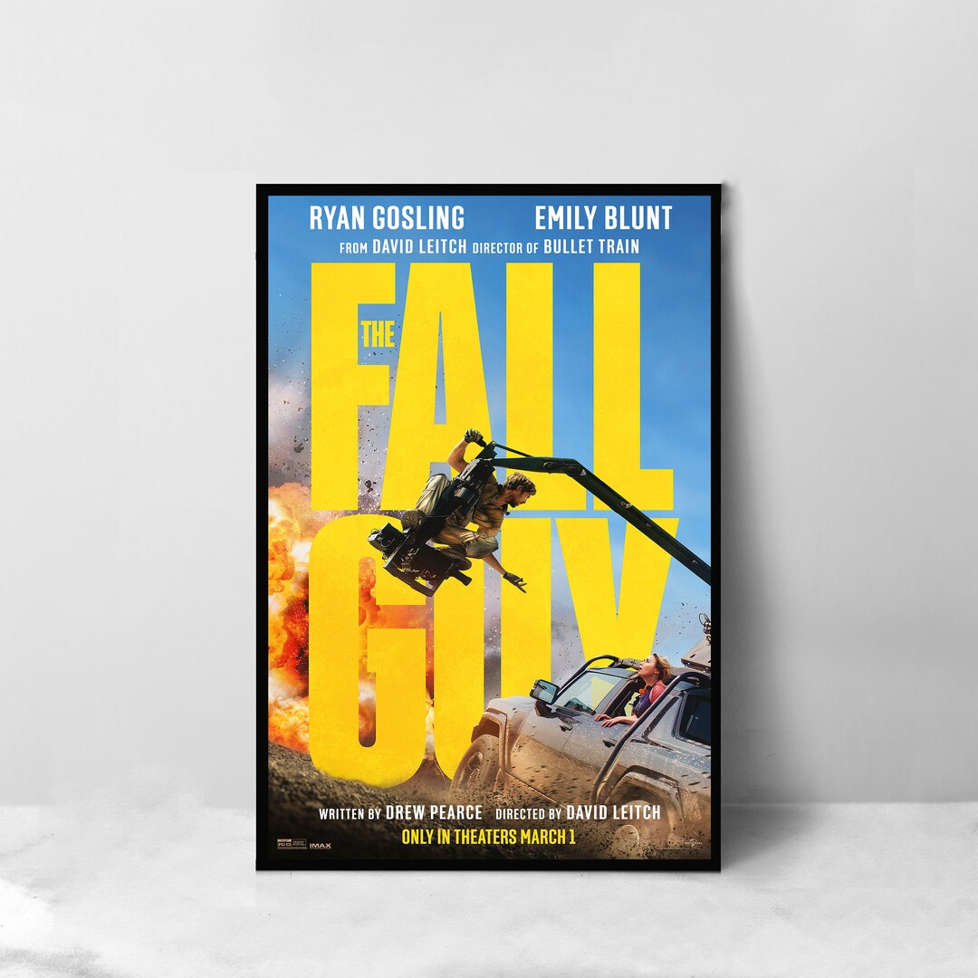 The Fall Guy Movie Poster - High Quality Canvas Art Print - Room ...