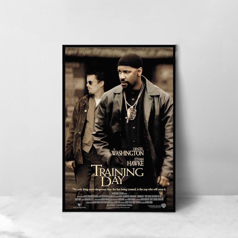 Training Day Movie Poster - High Quality Canvas Art Print - Room ...