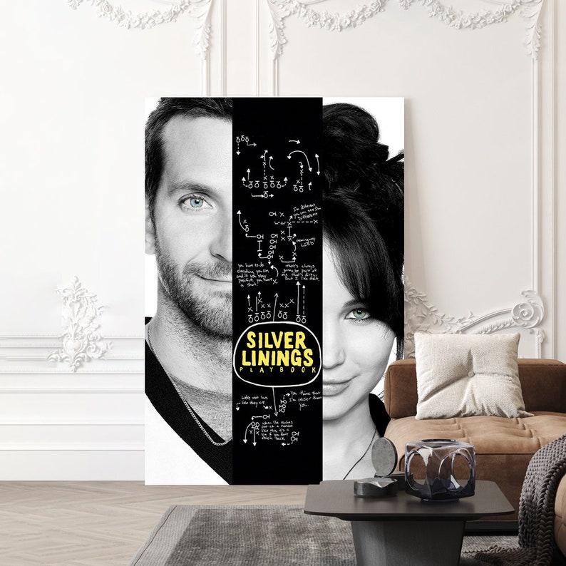 Silver Linings Playbook Movie Poster High Quality Canvas Art Print Room ...